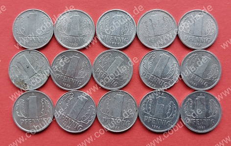 DDR Alu Münzen Set Münzen Set 1 Pfennig bis 50 Pfennig Ostalgie Alugeld günstig online kaufen ...